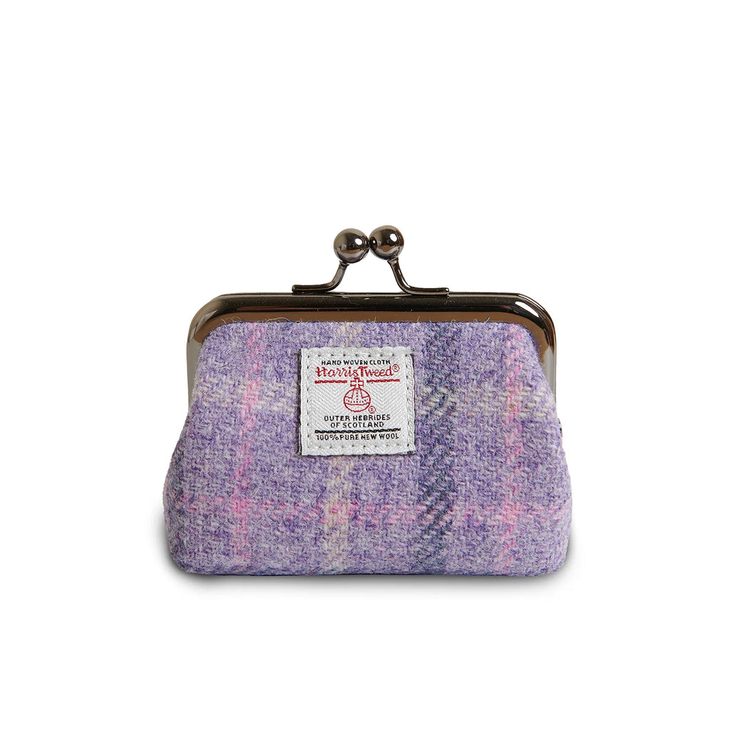 Islander Coin Purse Made With Harris Tweed Purple Tartan